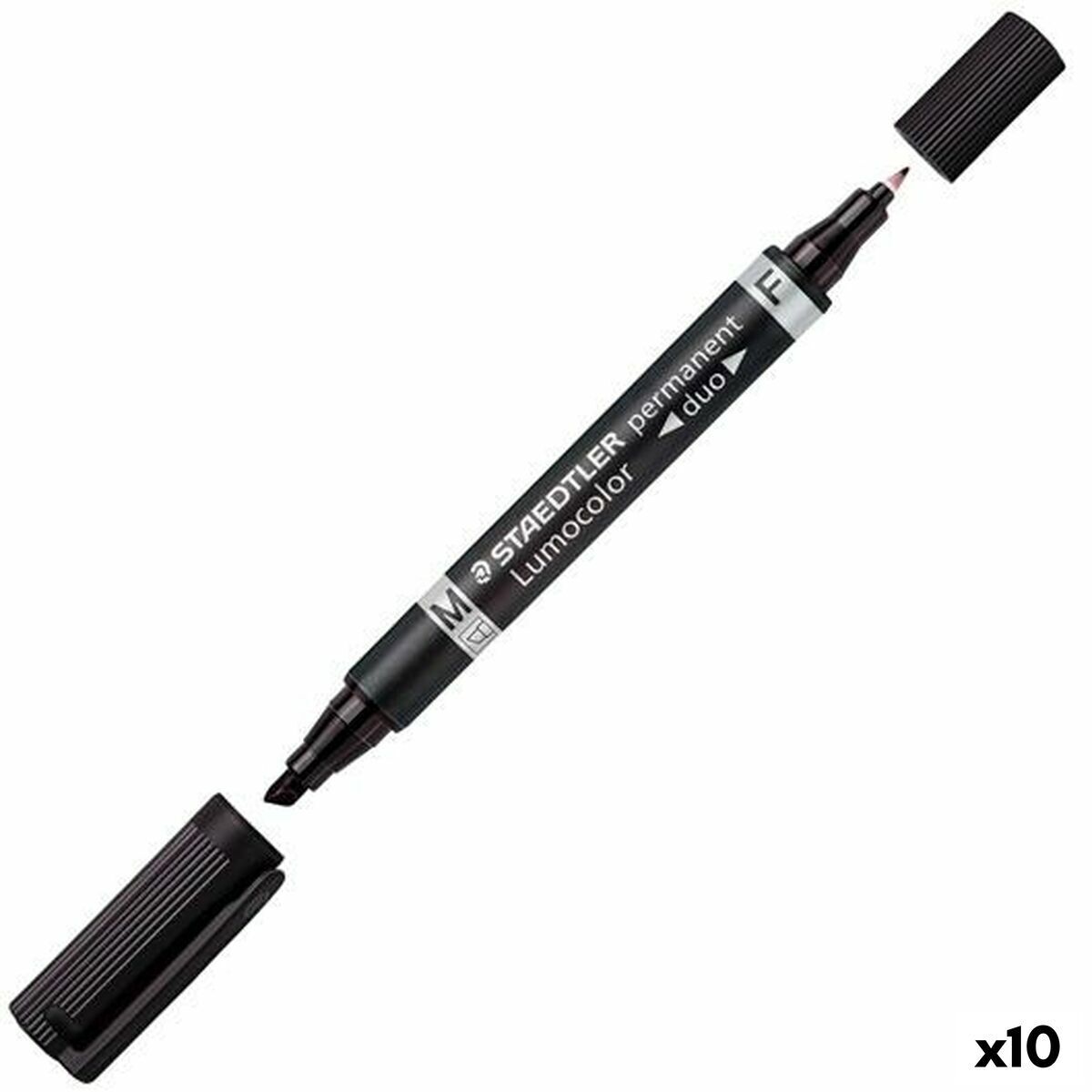 Staedtler Permanent Duo M/F Black SINGLE – First Class Office